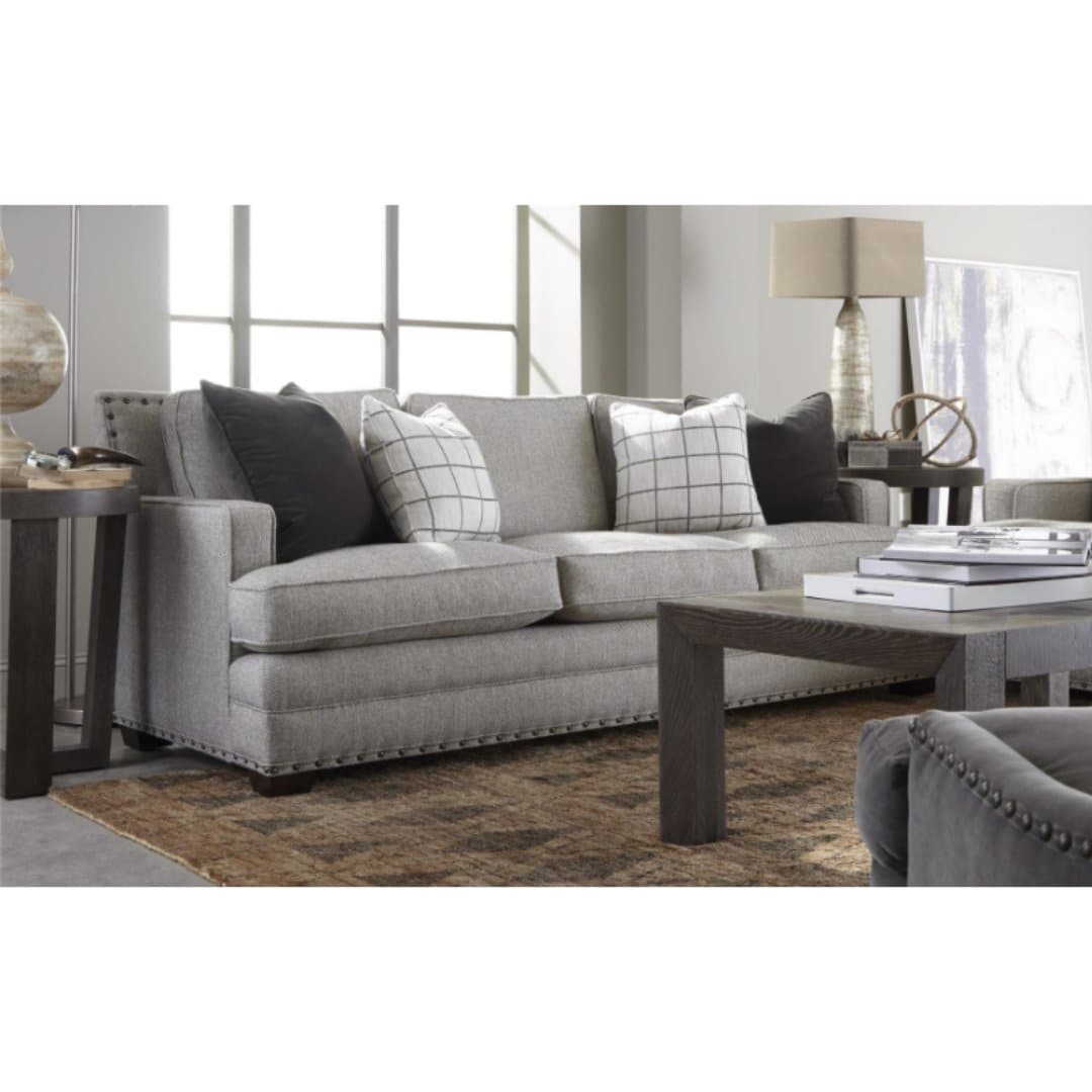Riley Sofa with Nailheads in Gray - HER Home Design Boutique